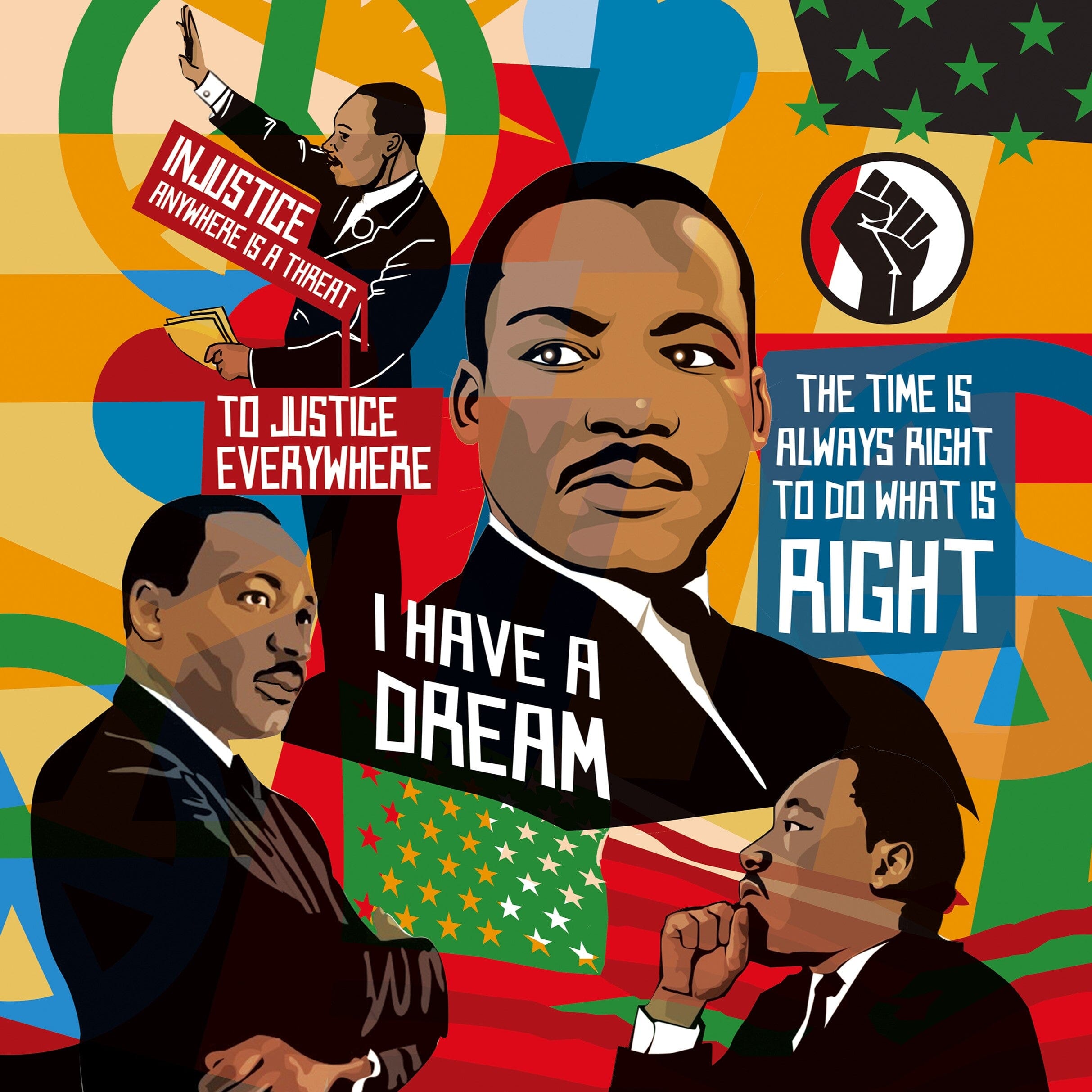 MLK Vintage Poster Art Design