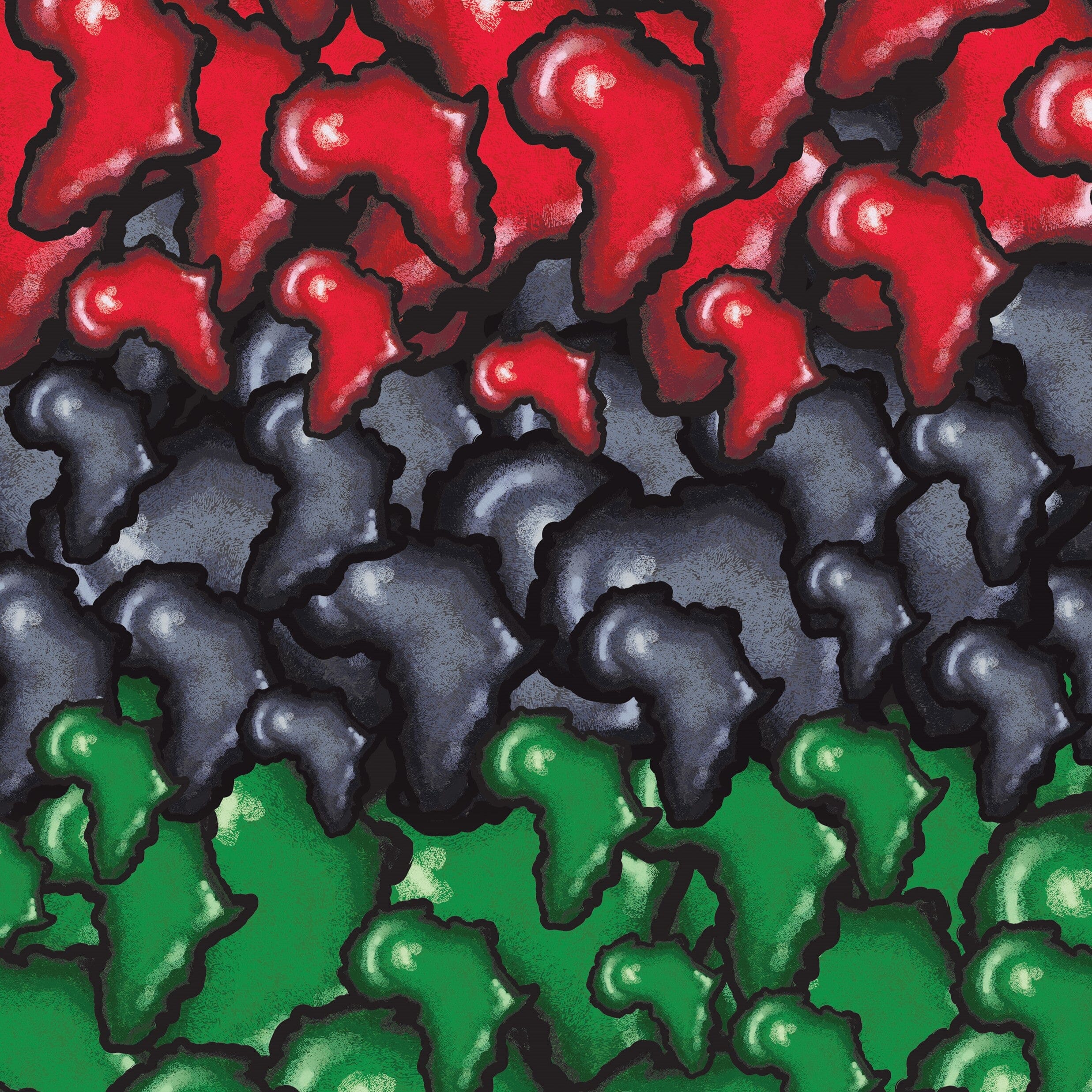 Africa-Shaped In Pan-African Colors Designs – Melaninful