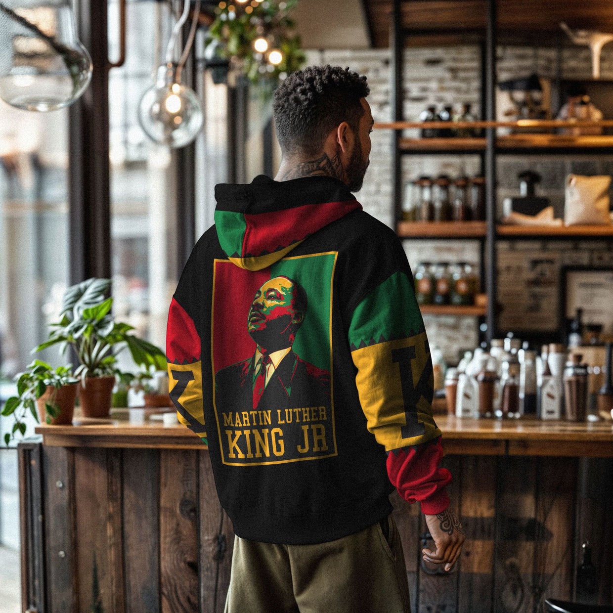 Martin Luther King Jr Retro All-over Hoodie | African American – Melaninful