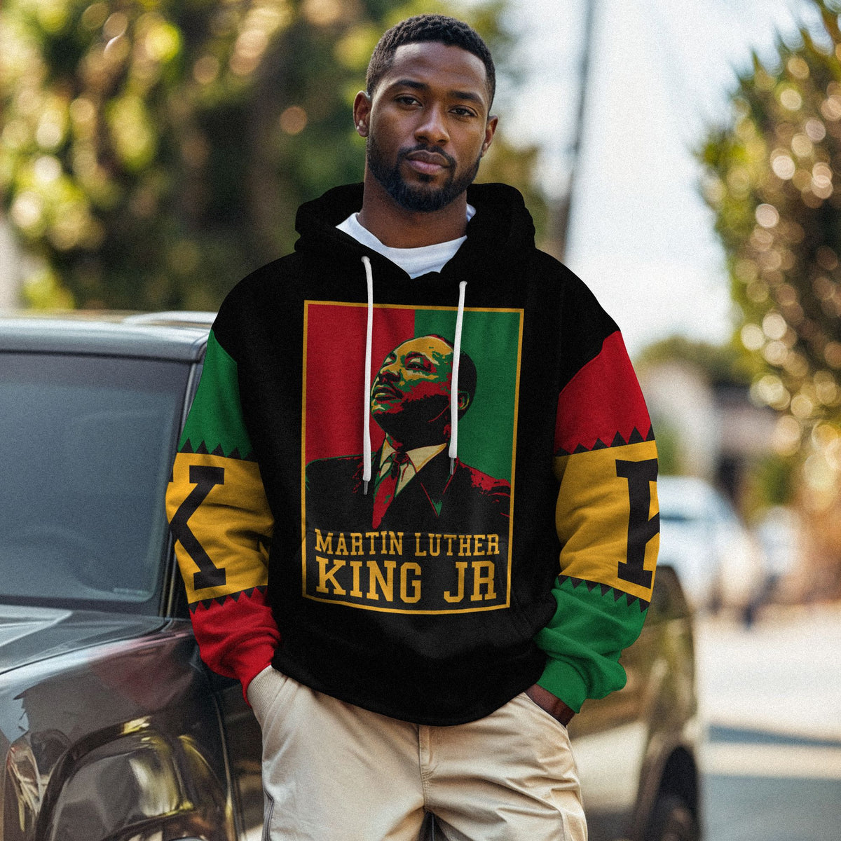 Martin Luther King Jr Retro All-over Hoodie | African American
