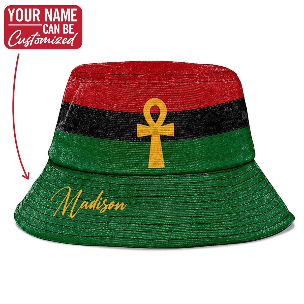 Pan African Ankh Bucket Hat | African American Clothing