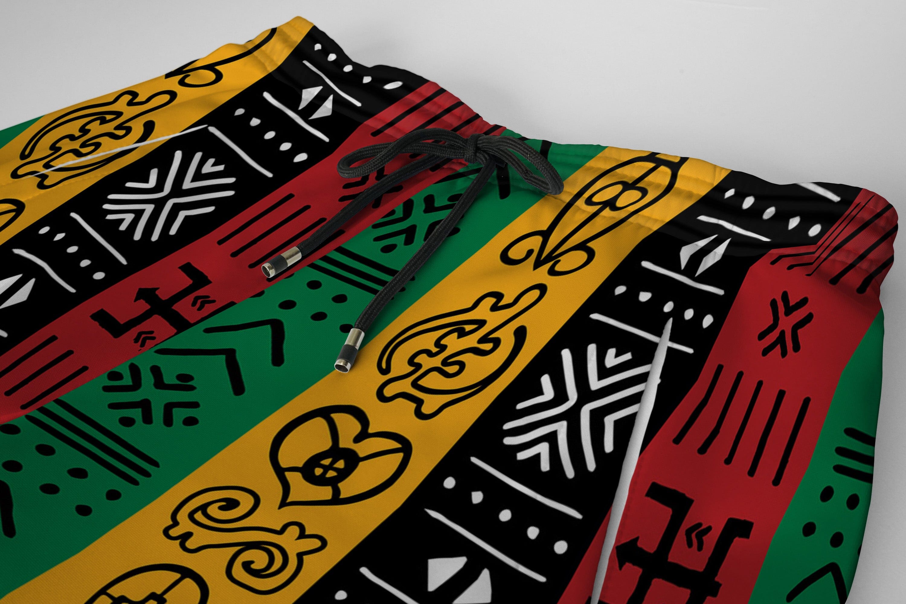 African Symbols In Pan African Colors Joggers | African American