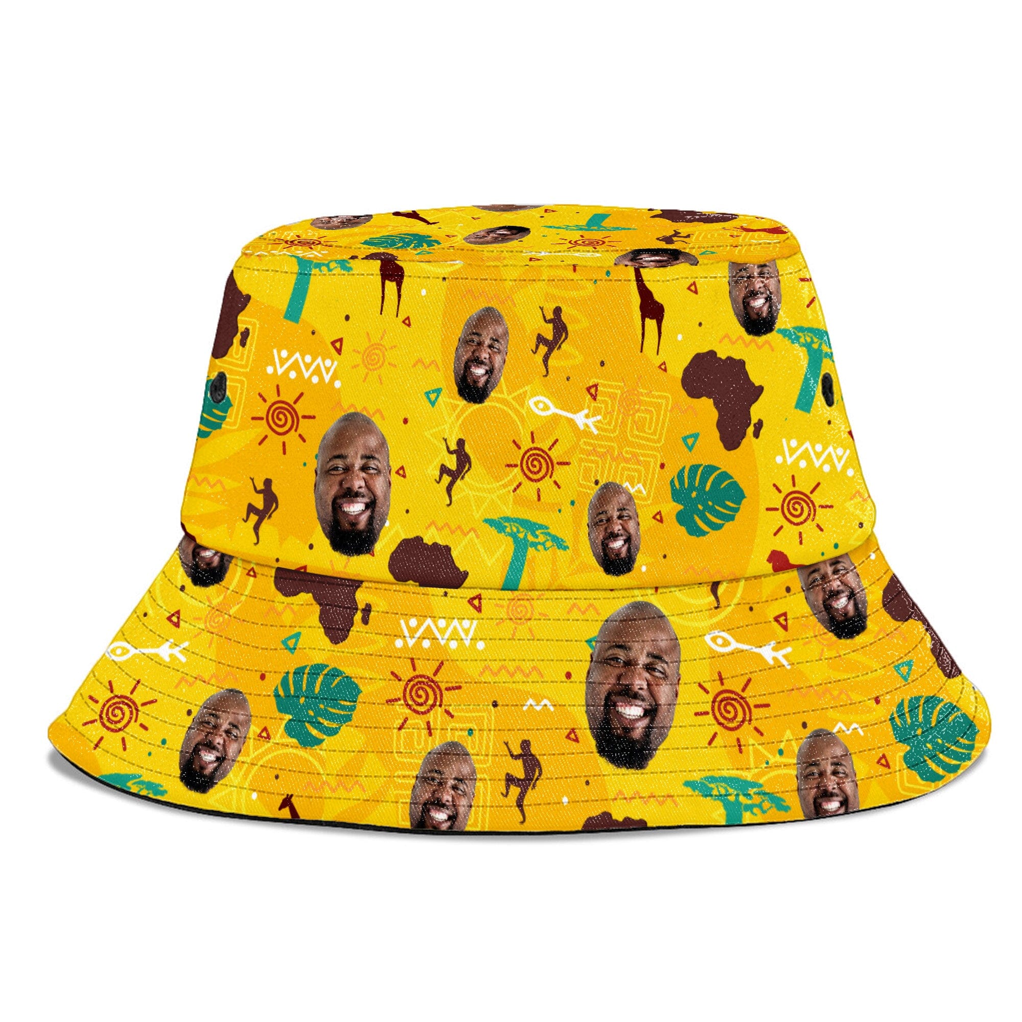 Custom Face African Symbols Bucket Hat | African American Clothing